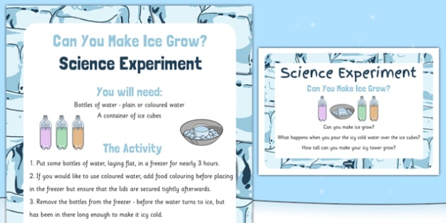 Can You Make Ice Grow? - Science Experiment (teacher made)