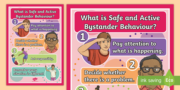 Safe and Active Bystander Behaviour Poster (teacher made)
