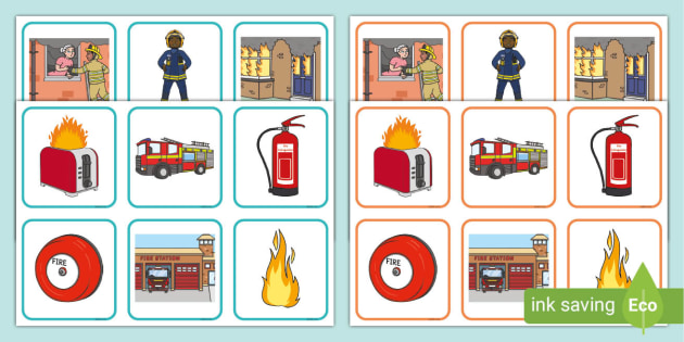 Fire Safety Matching Cards | Twinkl (teacher made)