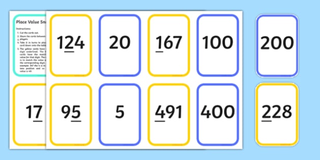 Place Value Snap Matching Cards