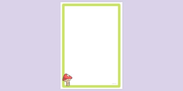 FREE! - Mushroom Page Border | Page Borders | Twinkl