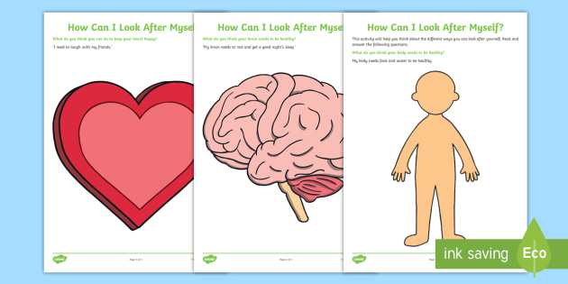 How Can I Look After Myself? Worksheet (teacher made)