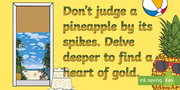 Tropical Pineapple Door Display