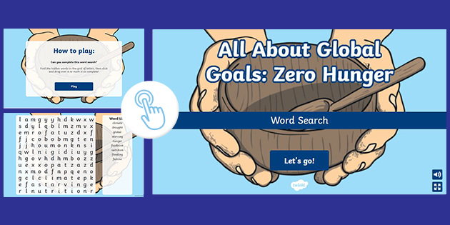 All About Global Goals: Zero Hunger Interactive Word Search