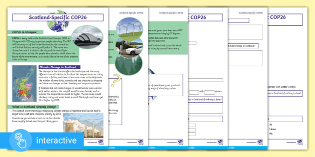 COP26 Glasgow Expectations - Reading Comprehension for Kids