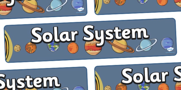 Solar System Display Banner - KS1, display banner, space, ship, space ...