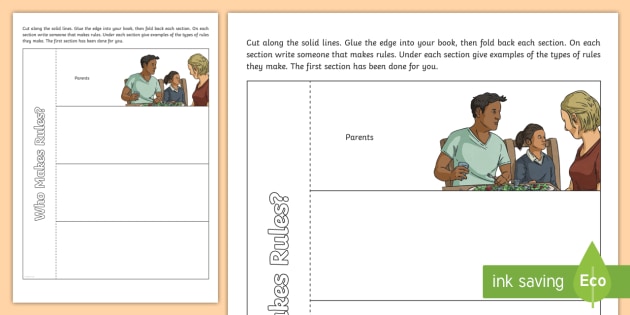 Who Makes Rules? Interactive Book (teacher made)