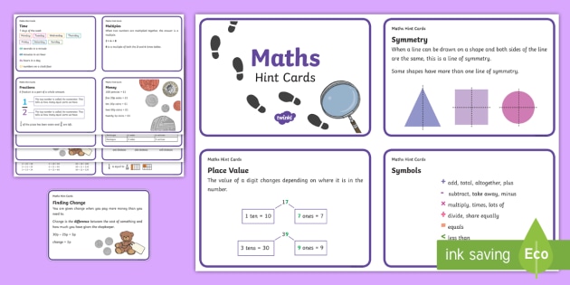 KS1 Maths Hint Cards (teacher made)