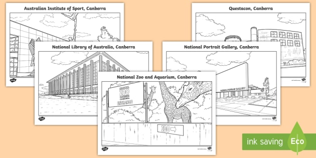 Canberra Colouring Pages (teacher made)
