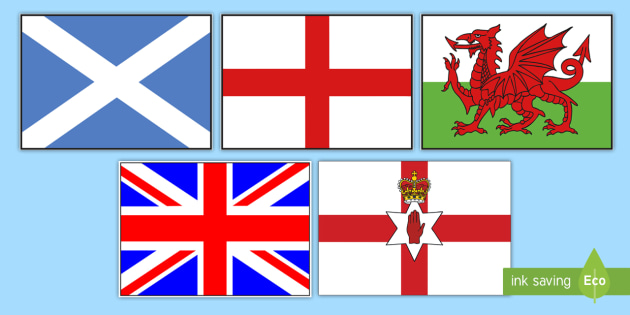 Our Country UK Flags Display Posters A4 - country, uk, flags