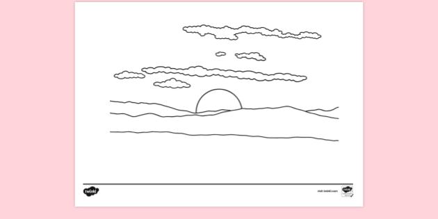 FREE! - Sunrise Colouring | Colouring Sheets (teacher made)