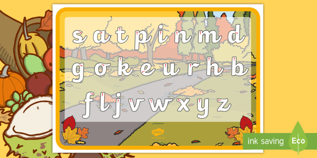 Autumn-Themed Phonics Letter Formation Activity Mat