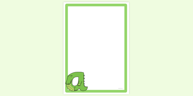 FREE! - Simple Blank Letter A Page Border | Page Borders | Twinkl