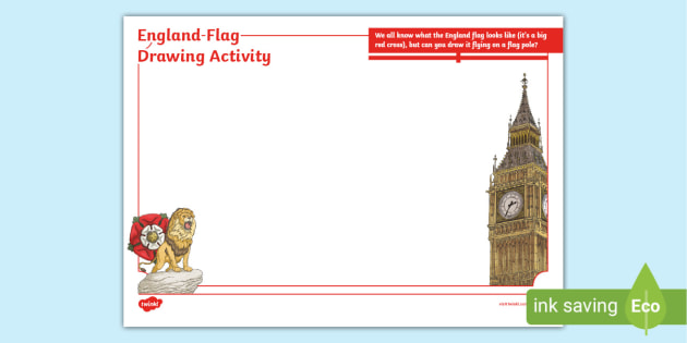 FREE! - England Flag Drawing Prompt (Teacher-Made)