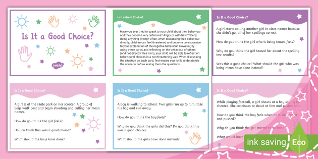 Social Scenario Cards: Is it a Good Choice? (teacher made)