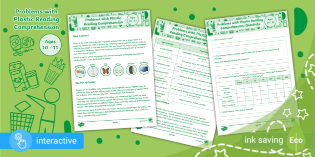 Plastic Reading Comprehensions | twinkl.ca