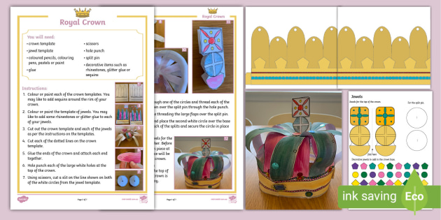 Make a Royal Crown Craft Activity (teacher made)