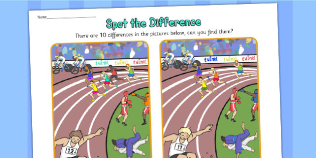 The Commonwealth Games Spot the Difference - sports, pe, games