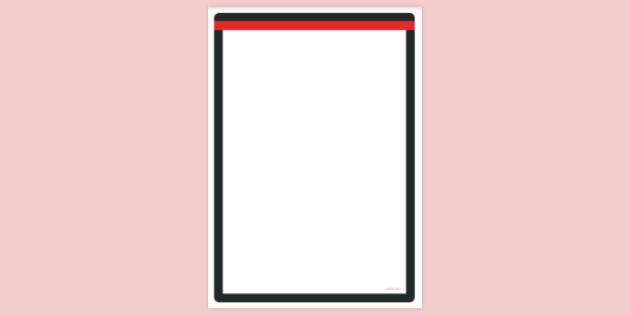 FREE! - Simple Blank Black and Red Page Border
