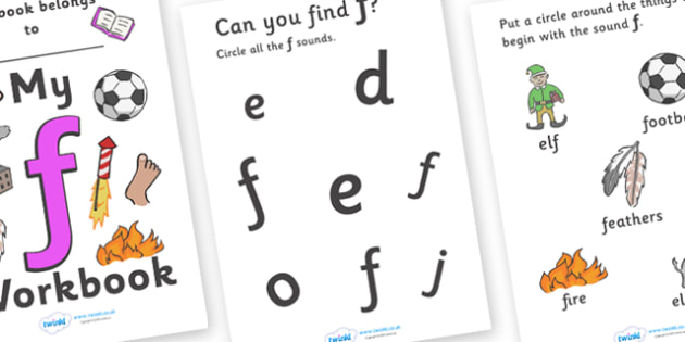 My Workbook f lowercase (teacher made)