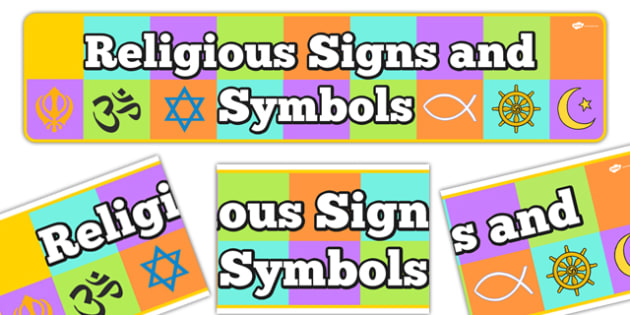 Religious Signs and Symbols Display Banner (teacher made)