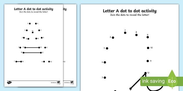 FREE! - Dot to Dot Alphabet A | Classroom Resources | Twinkl