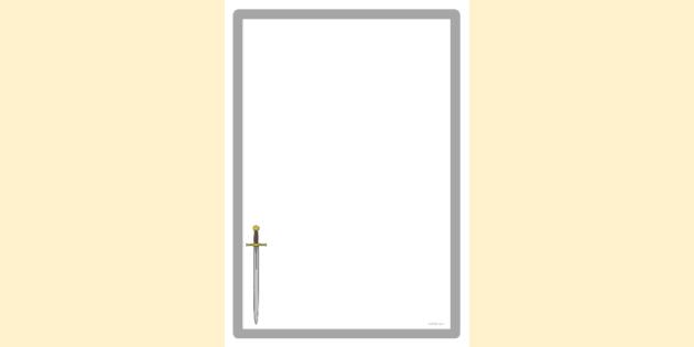 FREE! - Simple Blank Highland Sword Border | Page Borders | Twinkl