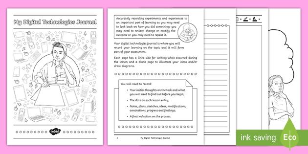 Digital Technologies Journal Booklet (teacher made)