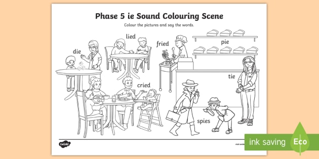 Phase 3 ie Sound Colouring Scene (teacher made)
