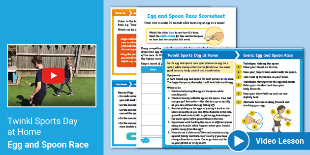 What is an Egg and Spoon Race? - Sports Day - Twinkl PE