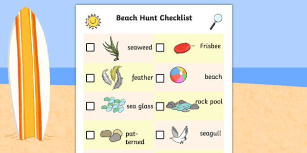 Beach Scavenger Hunt (teacher made)