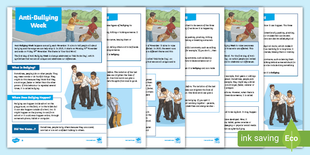 LKS2 Anti-Bullying Week 2021 Differentiated Reading Comprehension Activity