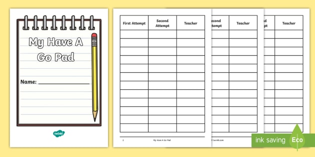 Have A Go Pad Booklet (Hecho por educadores)