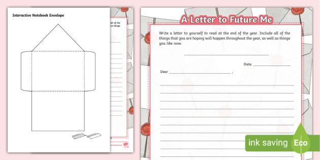 A Letter to Future Me Activity | Years 3&4 Back to School