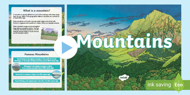 Mountains PowerPoint - Primary Resources (teacher made)