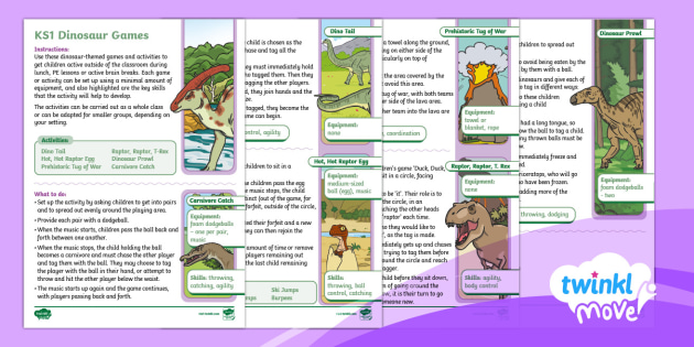 Dinosaur Games - KS1 - Twinkl Move (teacher made)