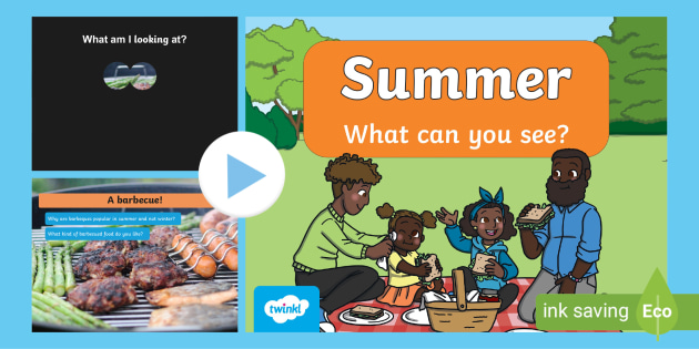 Caribbean Summer-Themed 'What Can You See?' PowerPoint
