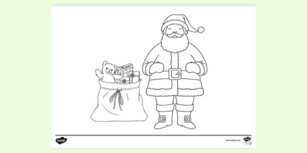 FREE! - Christmas Santa Colouring Pages - Parents