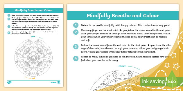 Mindful Breath Doodle for Kids (teacher made)
