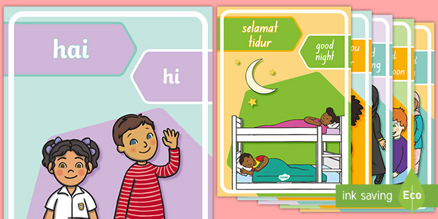 Indonesian Greetings Display Posters
