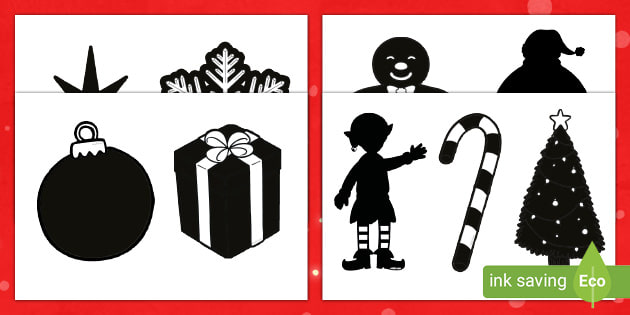 FREE! - Christmas Shadow Puppets Cut-Outs | Twinkl Resources