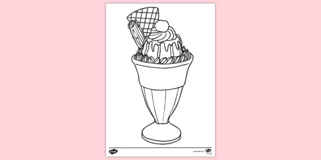 FREE! - Sundae Colouring Page | Colouring Sheets