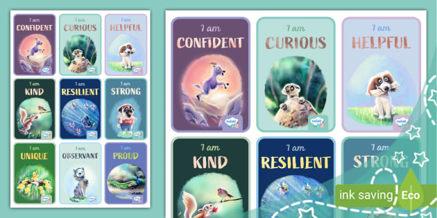 Positive Affirmation Playing Cards (teacher made)