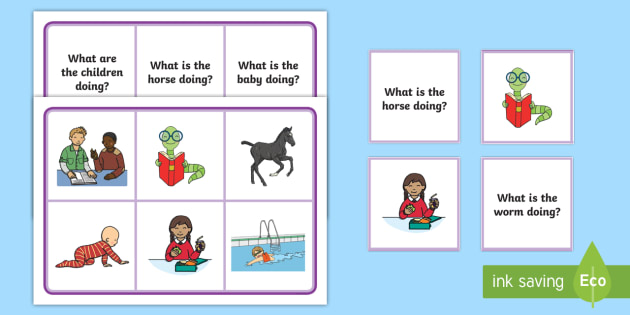 Present Continuous Questions Lotto Bingo - ESL Present Continuous Resources