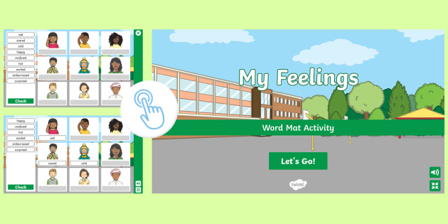 My Feelings Interactive Word Mat Activity (teacher made)