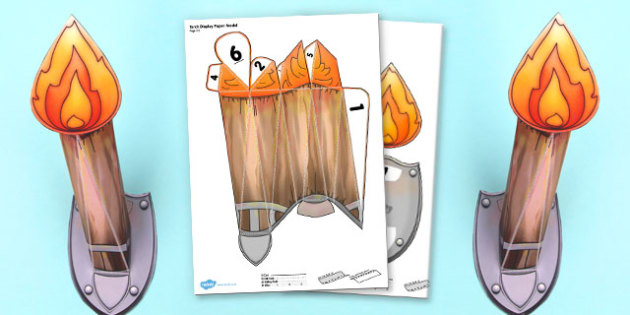 Torch Paper Model Display - torch, paper, model, minecraft