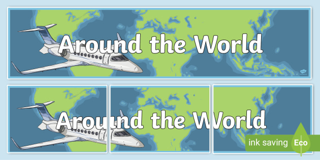 Around the World Banner | Display Materials