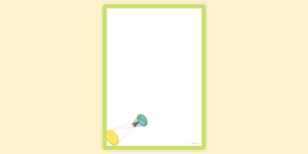 FREE! - Solar Eclipse Page Border | Page Borders | Twinkl