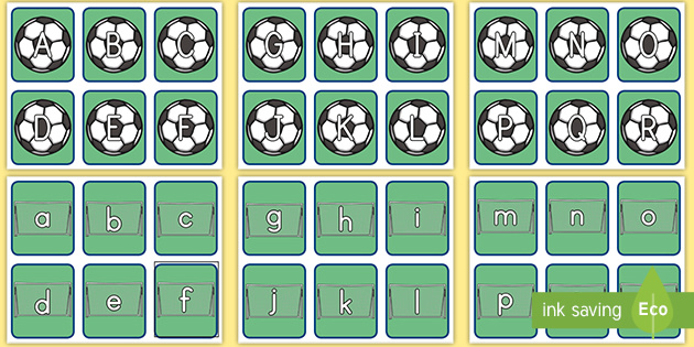 Soccer Alphabet Matching Cards (teacher made)