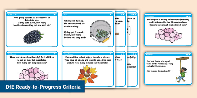 👉 Maths Division Activity Cards Year 2 PlanIt Maths